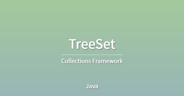 [Java] TreeSet